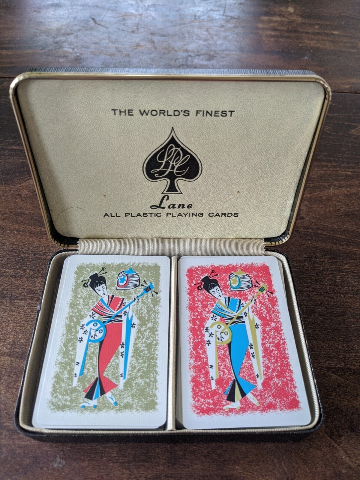 Vintage Lane 607 Geisha Girl World's Finest Playing Cards With Case ...