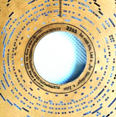 ORGAN disc HEROPHON organette cardboard square disc street organ Rare ...