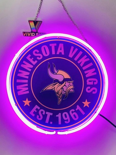 US STOCK 12"x12" Minnesota Vikings Est 1961 Acrylic Neon Sign Light ...