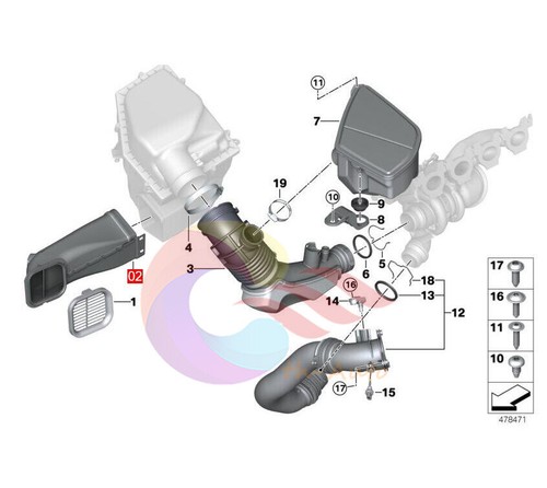 New 13717643299 Engine Air Intake Hose Duct For BMW G30 G32 G12 G15 G16 ...