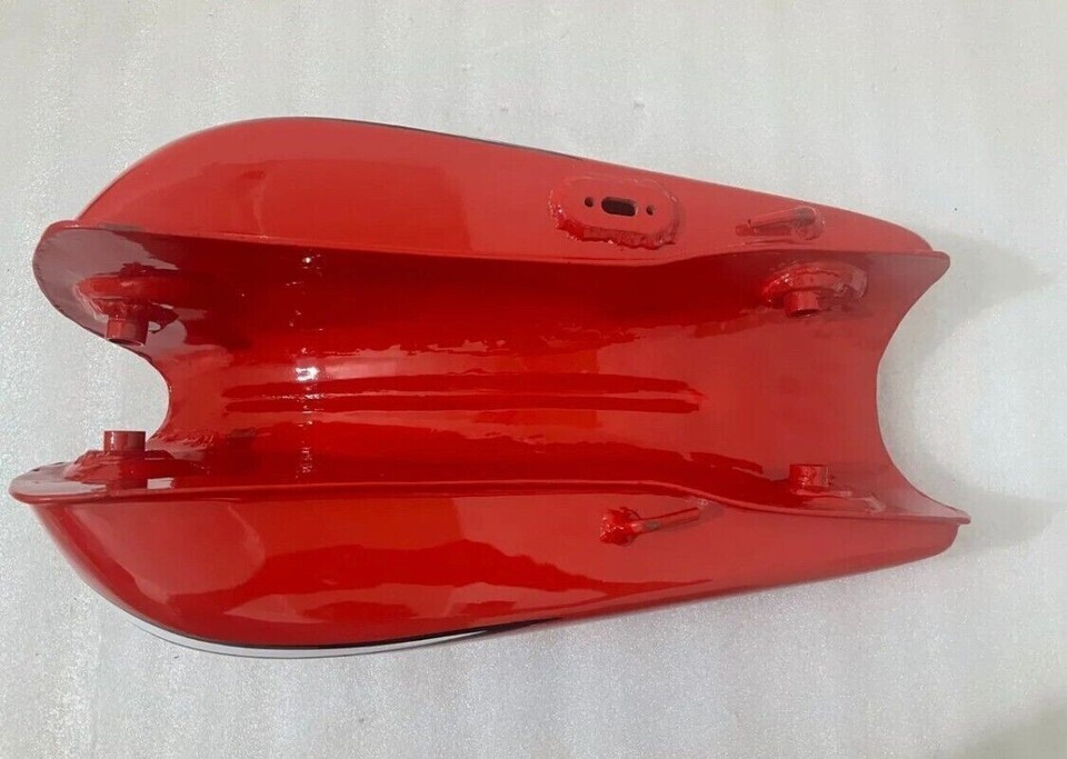 Yamaha RD350 RD 350 Red Painted Steel Petrol Fuel Gas Tank 1973-1975 ...