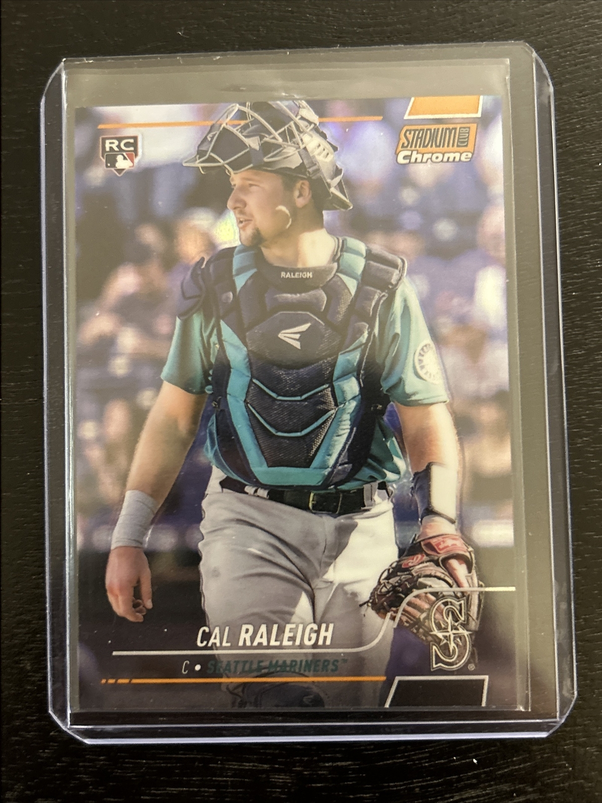 2022 Topps Stadium Club Chrome Cal Raleigh #255 ORANGE Parallel ...