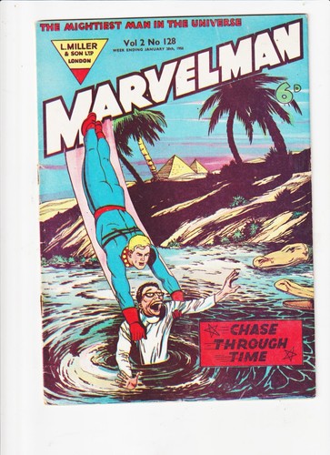 MARVELMAN 128 (BRITISH MIRACLEMAN) COMIC ORIGINAL GARGUNZA COVER 1956 ...