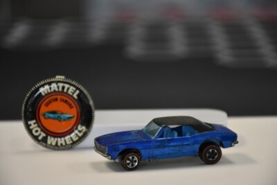 Vintage 1967 Hot Wheels Redline Custom Camaro Blue color W/ Light Blue ...