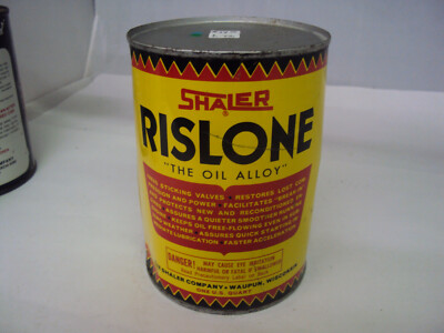 VINTAGE ADVERTISING RISLONE ONE QUART OIL CAN FULL B-796 | eBay