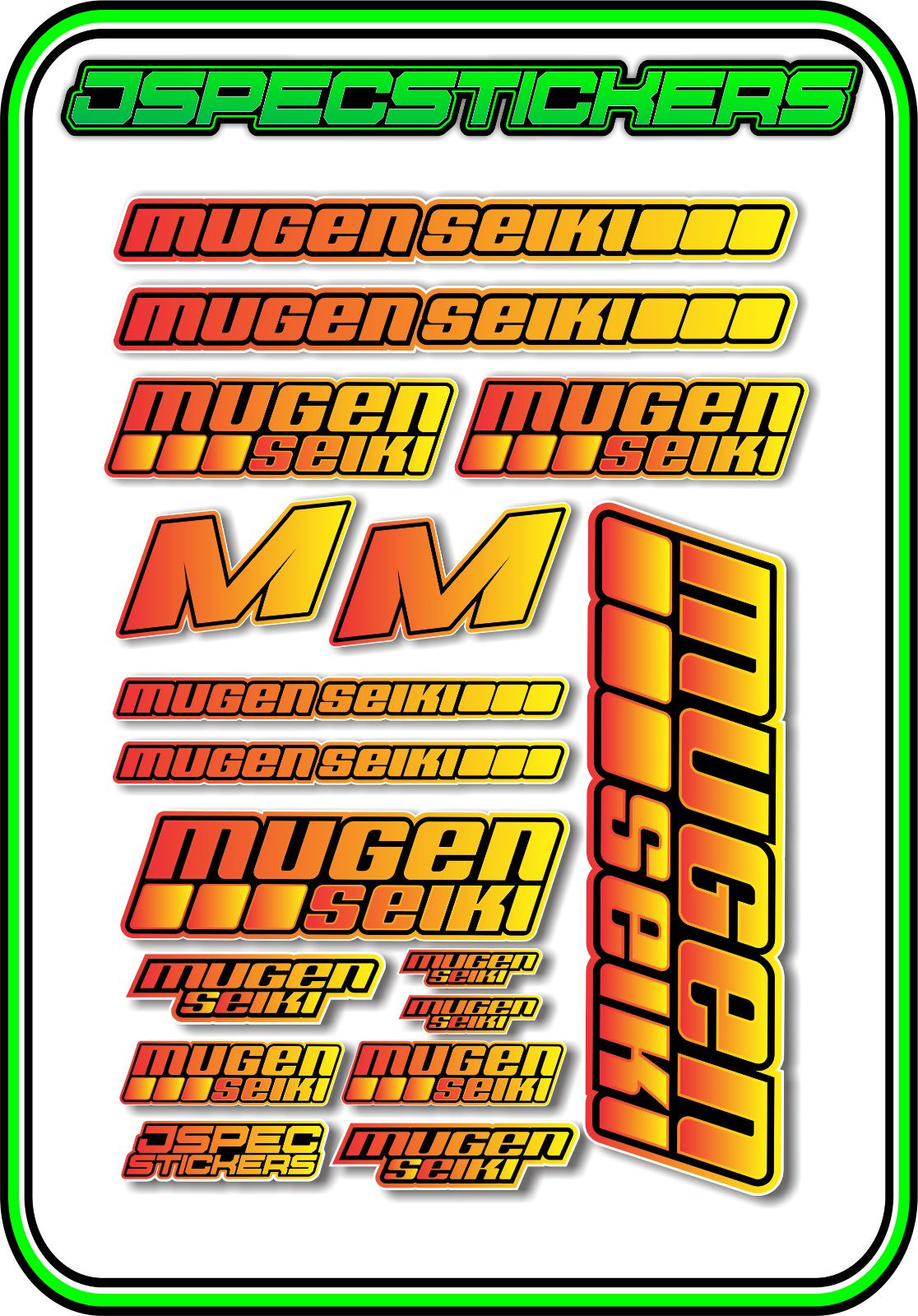 MUGEN SEIKI RC STICKER SHEET 1/8 BUGGY 1/10 CAR MTX6R MBX7R MRX6 GT ECO ...
