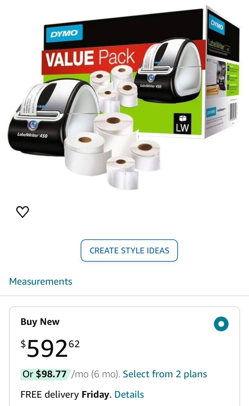 Dymo LabelWriter 450 Theraml Label Printer with Lable Rolls for sale ...