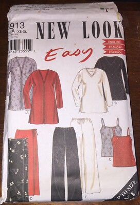 New Look 6913 Sew Pattern JACKET, TOP, SKIRT, PANTS CAMISOLE Misses ...
