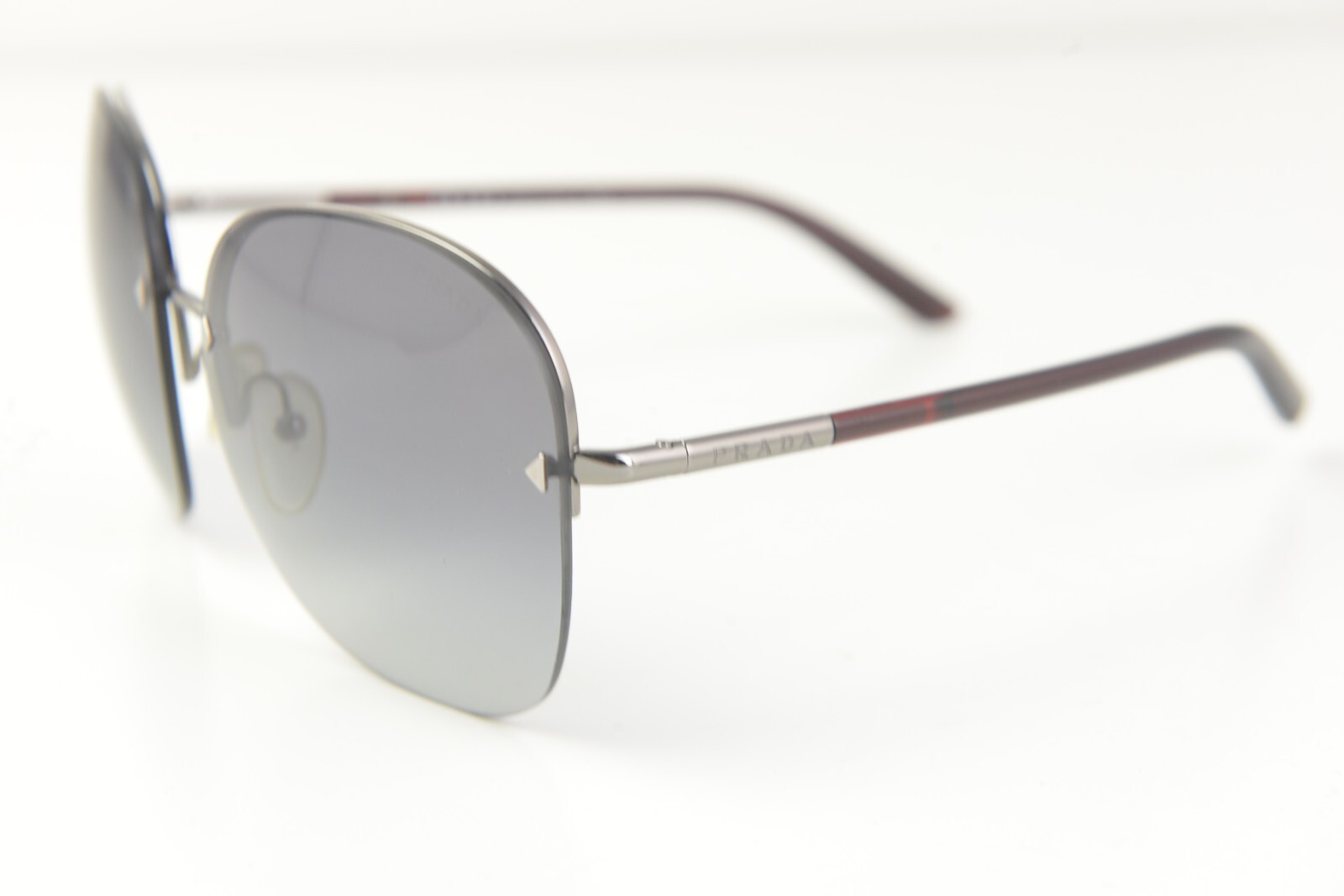 Prada women's sunglasses SPR 53N 63-16 5AV-3M1 135 2N Gunmetal Red | eBay