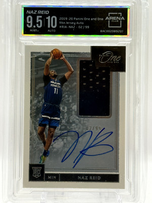 2019-20 Panini One and One Naz Reid RPA 2/99, #RJA-NAZ, Arena Club 9.5 ...