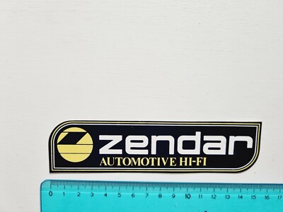 Adhesive Zendar Automotive Hi-Fi Sticker Autocollant Vintage 80s Mens ...
