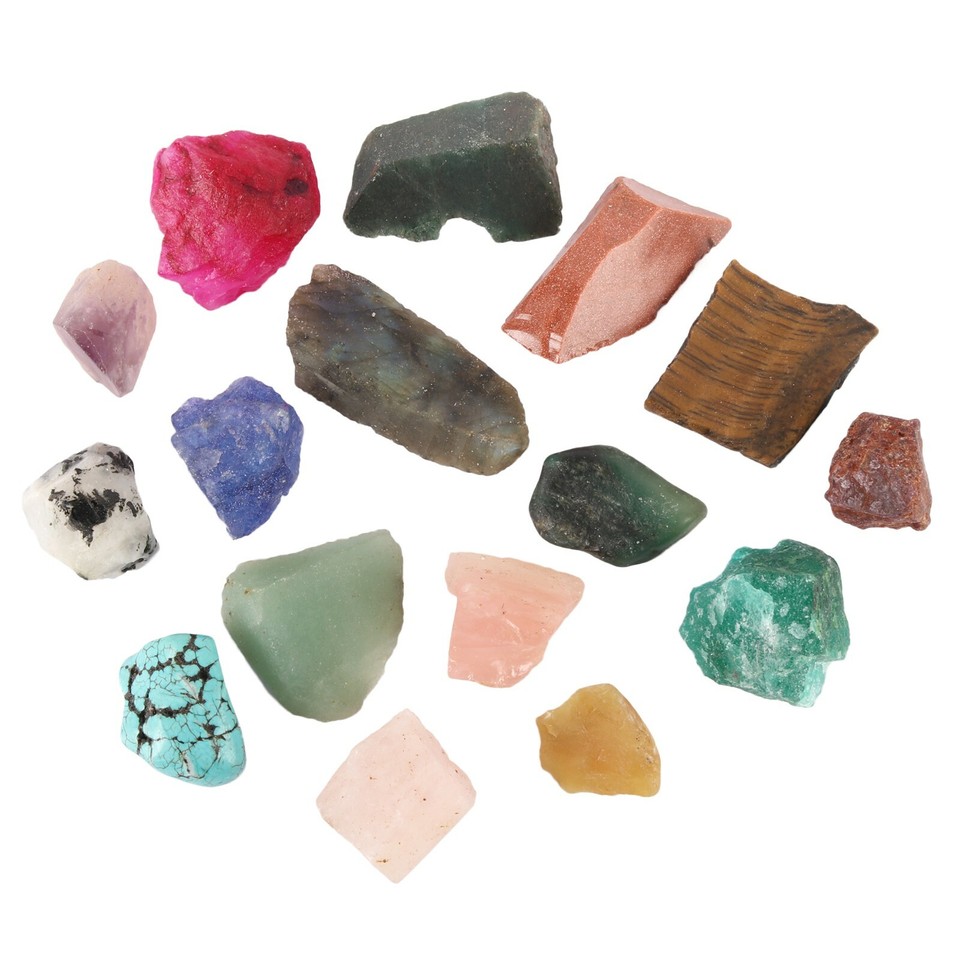 500 Ct. 7 Types Mix Stones Assorted Lot Ruby, Emerald, Sapphire, Yellow ...