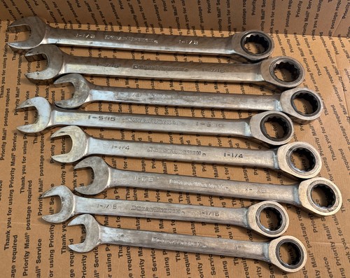 Large gearwrench ratcheting wrench set 1in To 1 1/2 Sizes Listed In Ad ...