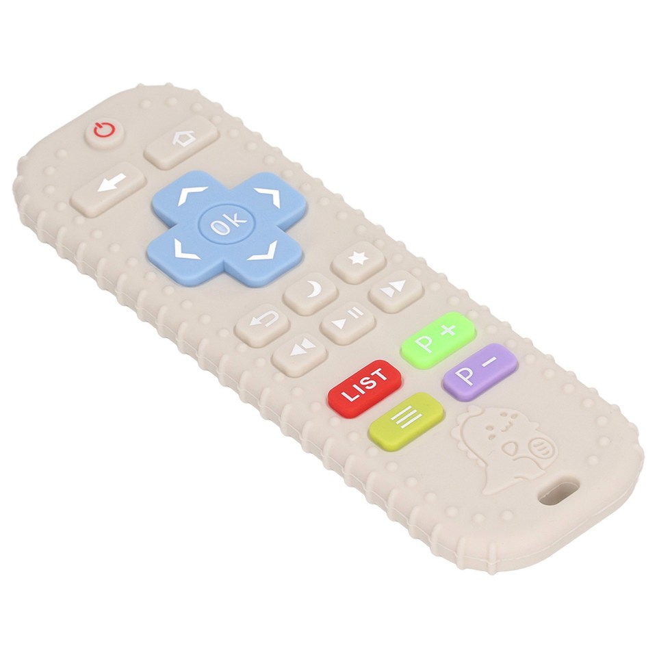 Beige Baby Cartoon Remote Teether Toy Remote Control Shape Number ...
