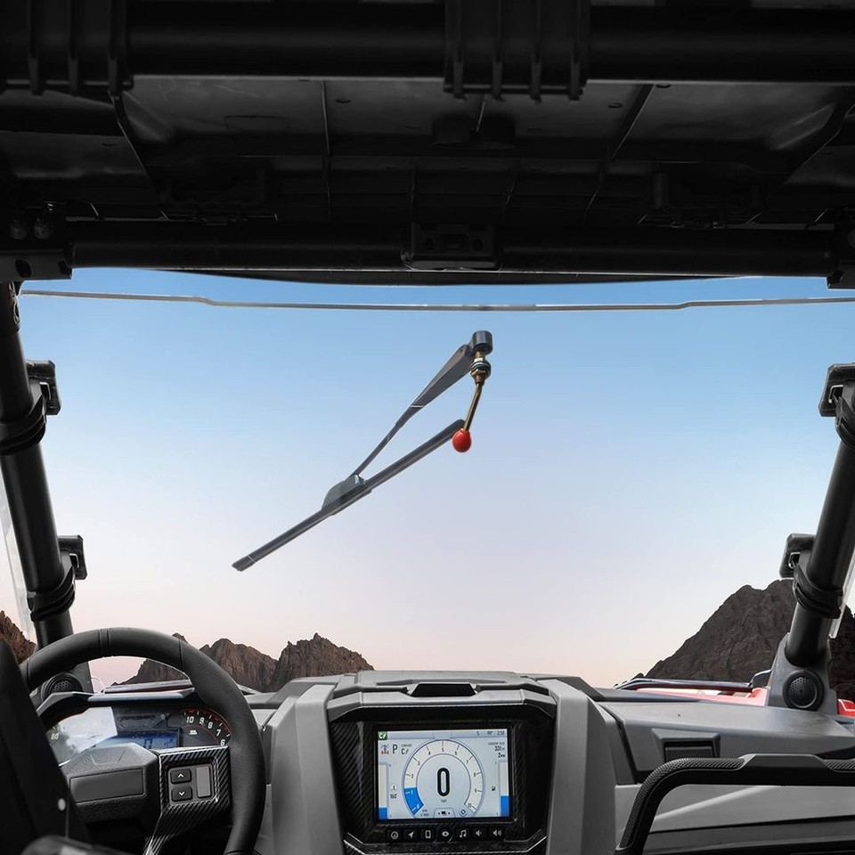 UTV Manual Hand Operated Windshield Wiper Rubber Blade Universal ...