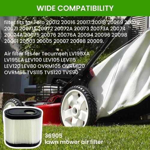 4PCS 36905 Air Filter for Toro Recycler 22 GTS 6.5HP 20016 20017 20018 ...
