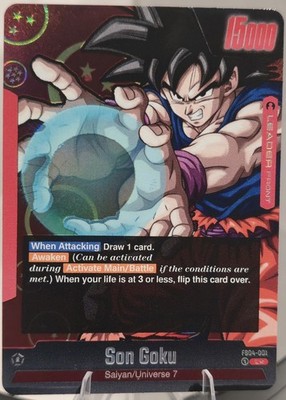FB04-001 Son Goku Custom Leader Card - Dragon Ball Fusion World TCG ...