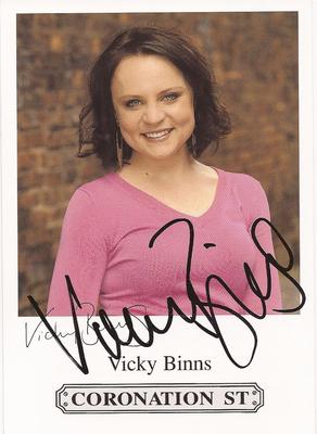 CORONATION ST: VICKY BINNS 'MOLLY' SIGNED 6x4 PORTRAIT PROMO/PHOTO+COA ...