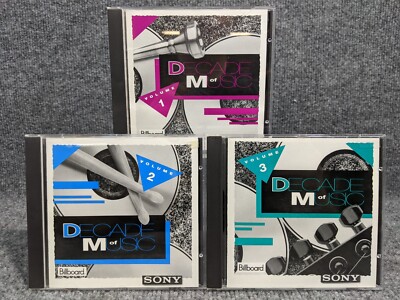 Decade of Music Billboard Sony Volumes 1-3 (3-Discs, CD, 1992) 1980s ...