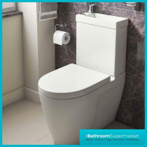 2in1 Combo Combination Toilet & Sink Together Wash Basin Bathroom WC ...