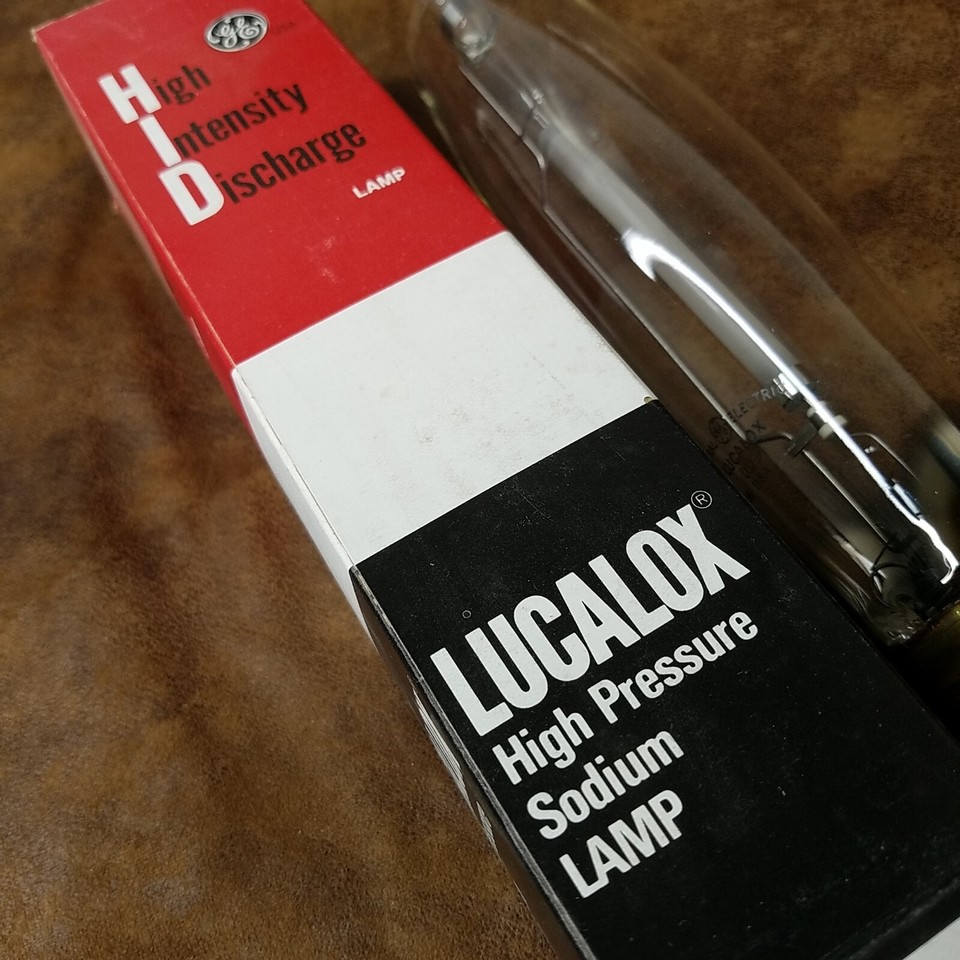 GE LUCALOX LU250 ~ ED18 Base s50 ballast High Pressure Sodium 250 watt ...