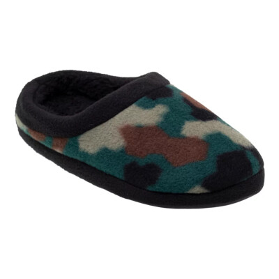 NEW Boys Cuddl Duds Fleece Clog Slippers sz L 5-6 lined, hard sole ...