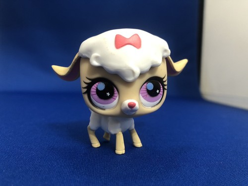 Littlest Pet Shop LPS #2741 White Lamb Sheep Pink Eyes Pink Bow | eBay