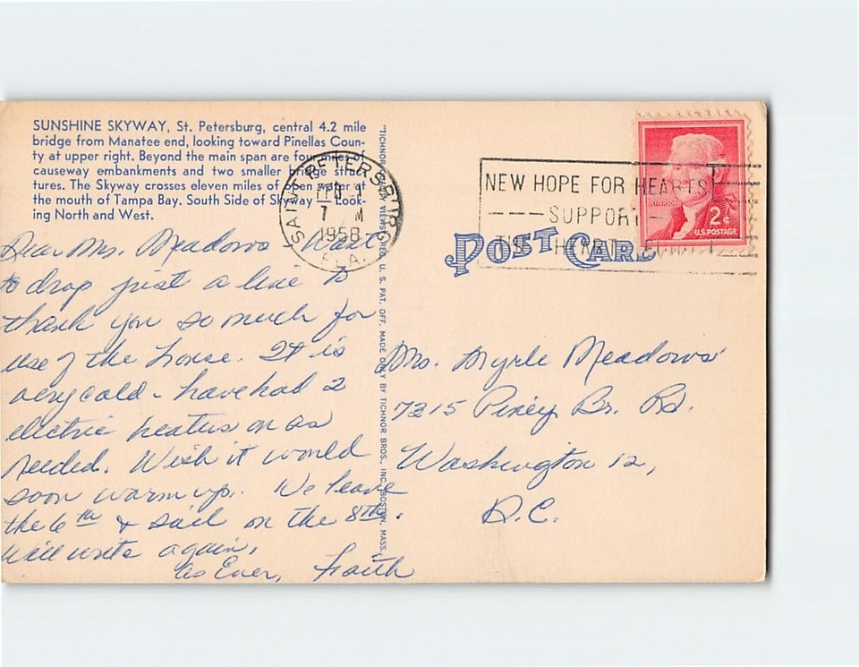 Postcard Sunshine Skyway Bridge St. Petersburg Florida USA | eBay