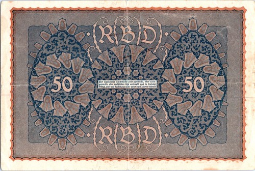 Germany Funfzig 50 Mark banknote, Berlin 24 June 1919 - Lot #7358 | eBay