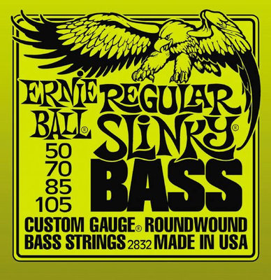 Ernie Ball 2832 Regular Slinky 050/105 Set 4 Corde per Basso Elettrico ...