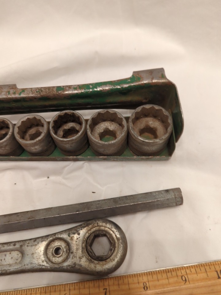 Vtg Unbranded Ratchet Set Box End, Hex Allen L-shaped Wrench 1/2 ...