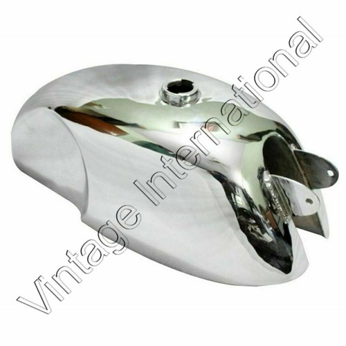 For Royal Enfield Coffee Bullet Runner 4 Gallon Chrome Gas Tank @GB ...