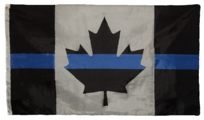 3x5 Thin Blue Line Canada Police Lives Memorial Fallen Officers Flag ...