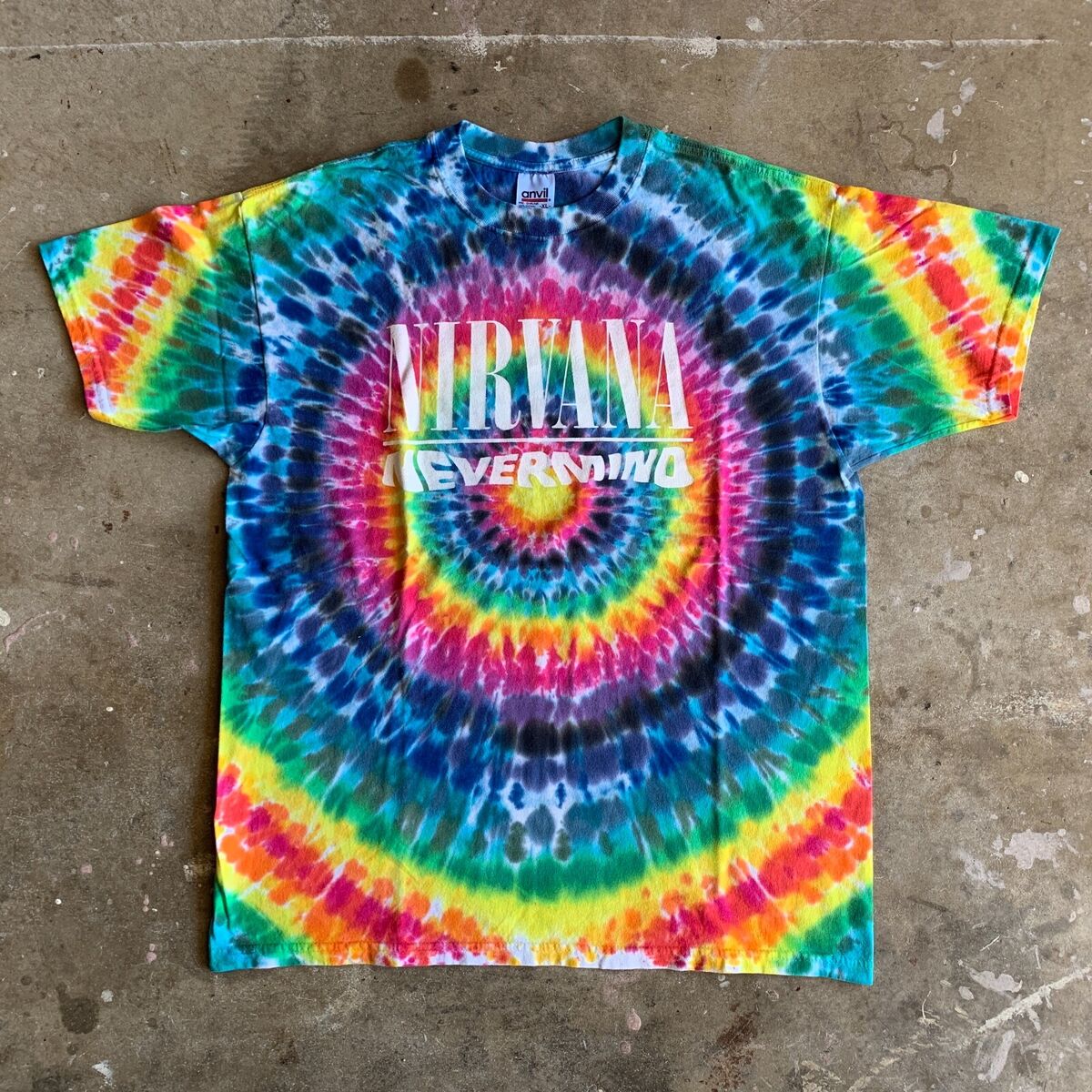 90s VINTAGE NIRVANA NEVERMIND TIE DYE T-SHIRT MEN SZ L 1990s 90s VINTAGE NIRVANA NEVERMIND TIE DYE T-SHIRT MEN SZ L 1990s