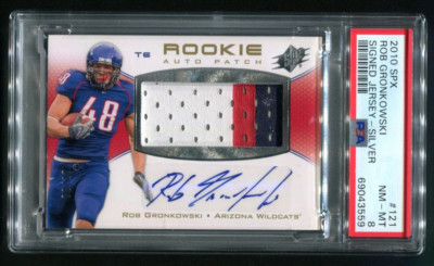 2010 UD SPX Rob Gronkowski Silver RC Patch AUTO 2/10 PSA 8 NM-MT | eBay