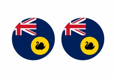 2x sticker flag decal round vinyl national circle roundel western ...