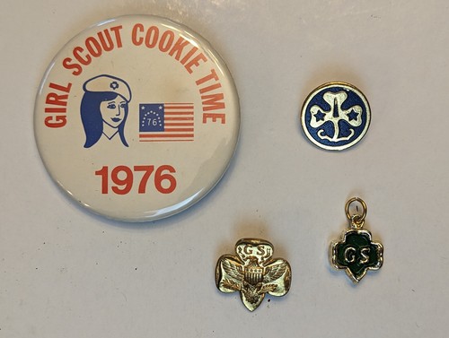 VTG. GIRL SCOUTS PINS & 1976 COOKIE BUTTON. | eBay
