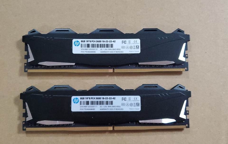 HP V6 DDR4 UDIMM Desktop RAM 16GB Kit (8GBx2) 288-Pin 3600MHz PC4-28800 ...