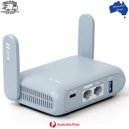 GL.iNet GL-MT3000 (Beryl AX) Pocket-Sized Wi-Fi 6 Wireless Travel ...