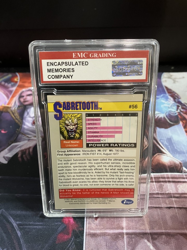 SABRETOOTH X-MEN 1991 Impel Marvel Trading Card #89 GRADED 10 | eBay