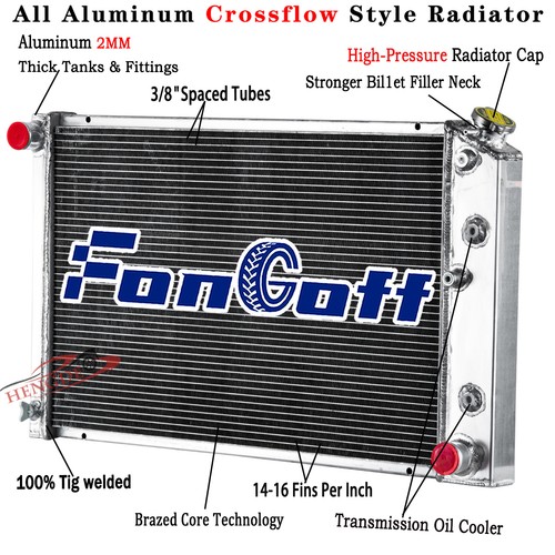 4-ROW Aluminum Radiator For 1968-1973 Chevy Chevelle 1968-77 El Camino ...