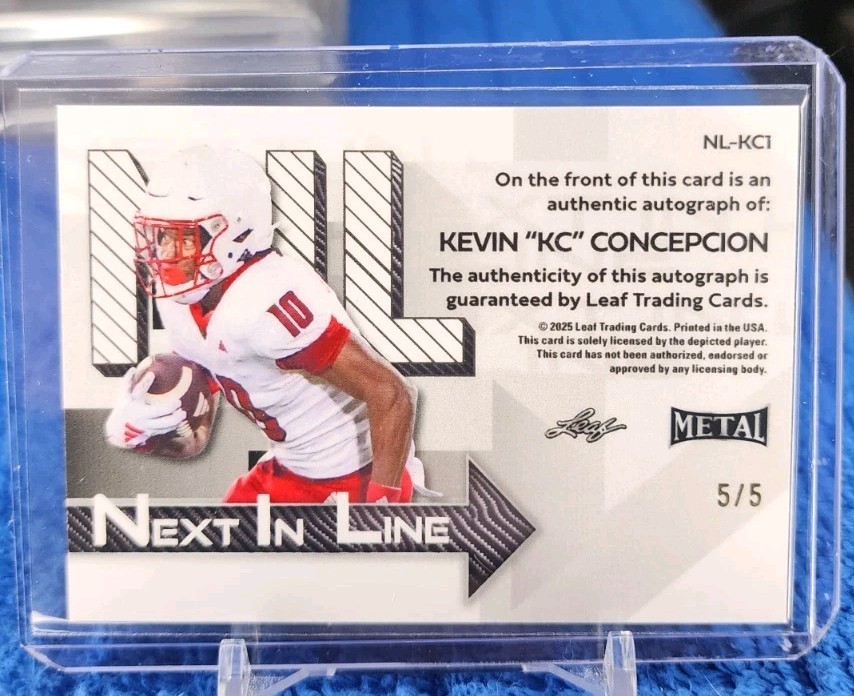Kevin "KC" Concepcion Auto 5/5 - Texas A&M WR - 2025 Leaf | eBay