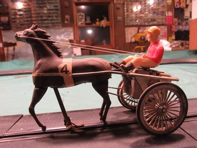 Vintage 60s EXTREEMLY RARE Harness Racing Trotter Horse & Sulky 1/24 ...