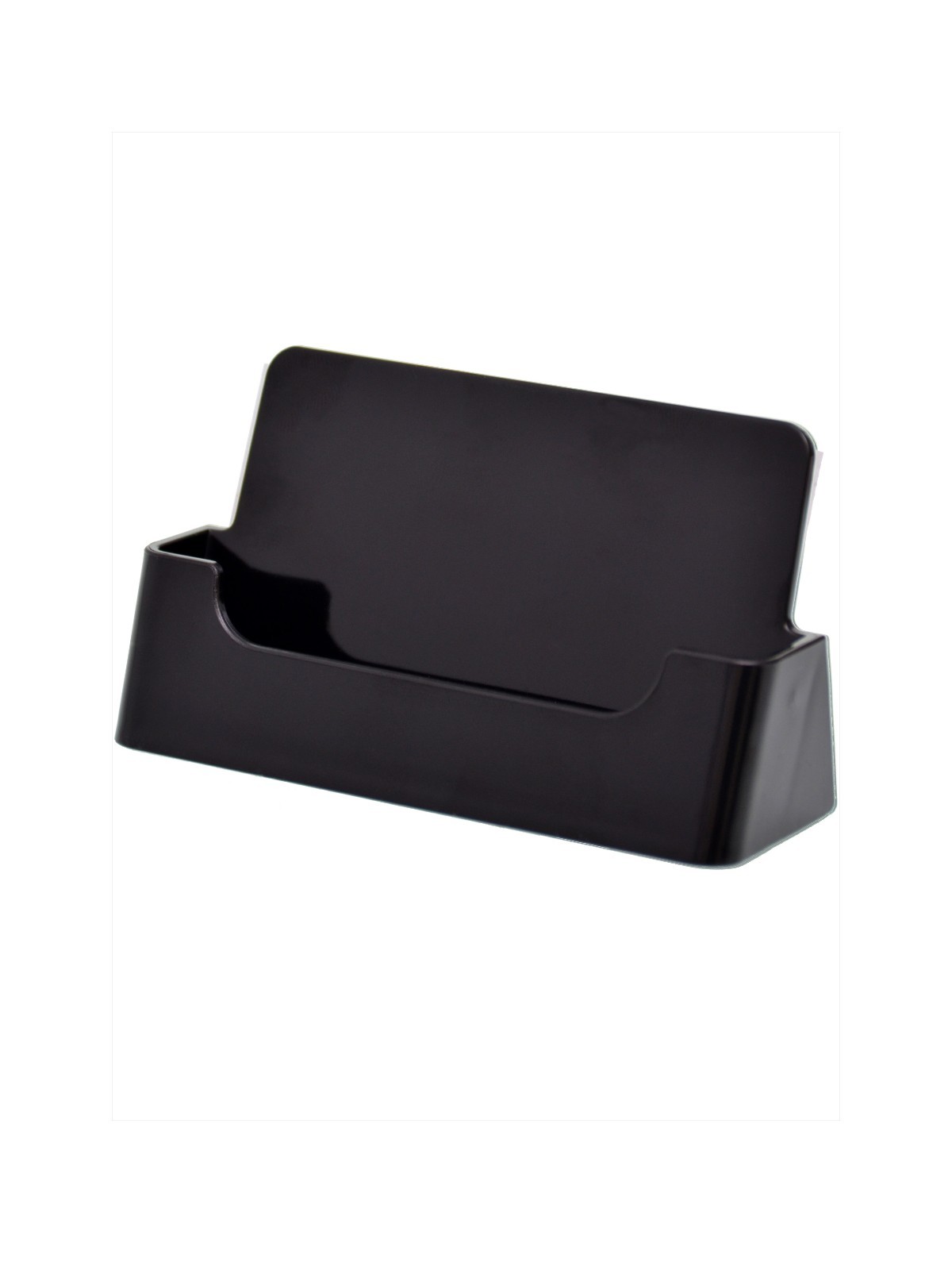 Business Card Holder Gift Card Display Ridged Horizontal Stand Black ...