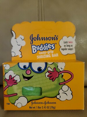 Johnson's Buddies kids easy grip sudzing bar soap 2.45 oz. WATERMELON ...
