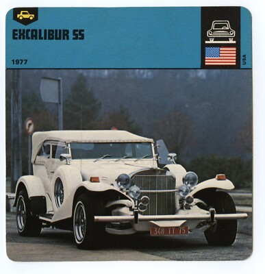 Excalibur SS - GT / Production Car Edito Service SA Auto Rally Card | eBay