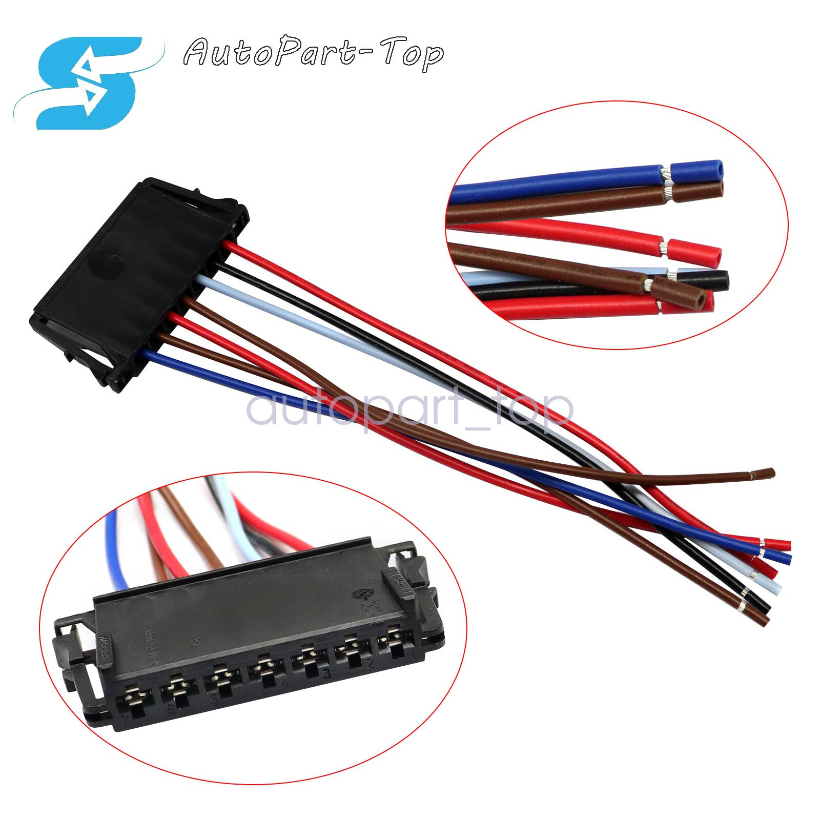 7Pin Harness Clip Taillight Wire Plug For Mercedes W204 W203 C300/200 ...