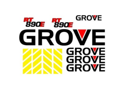 RT 890E GROVE Crane Vinyl Decals Sticker Emblem Logo Graphic Boom RT890 ...