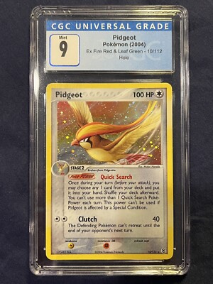 2004 Pokemon EX FireRed LeafGreen Pidgeot Holo Rare 10/112 CGC 9 Mint ...