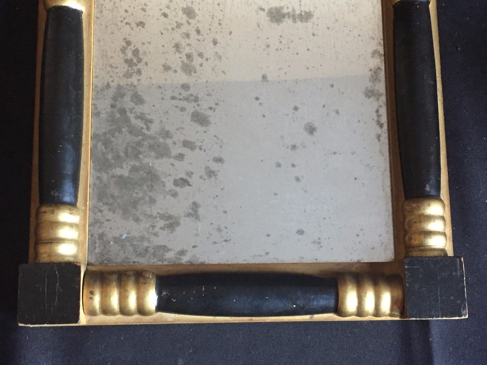 Antique Federal Split Column Mirror w/ Reverse Painting on Glass | eBay